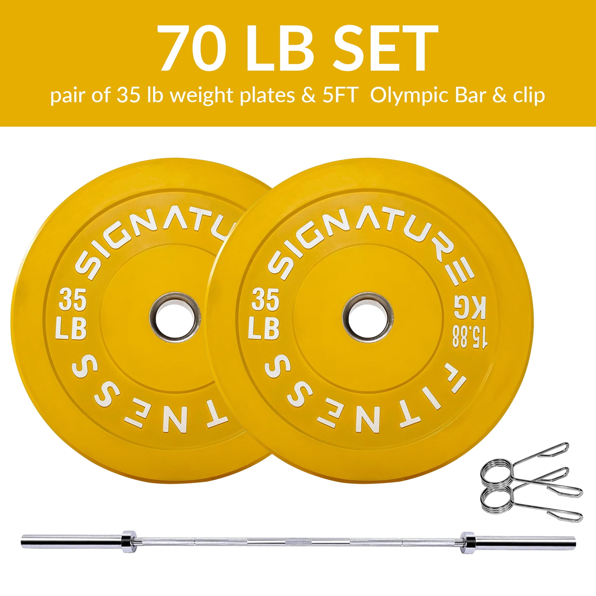Sprint Demon 2" Olympic Bumper Weight Plates，with Steel Hub，Black ...