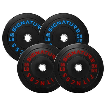 FlexWave 2-Inch Olympic Bumper Weight Plate Set，with Steel Hub,Barbell ...