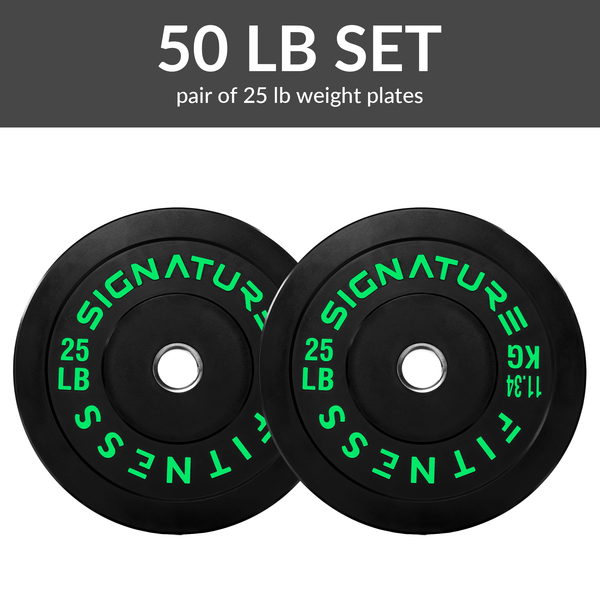 Sprint Demon 2" Olympic Bumper Weight Plates，with Steel Hub，Black ...