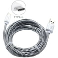 Sprint Samsung Galaxy S9 White Durable Braided 6ft Long Type-C Cable ...