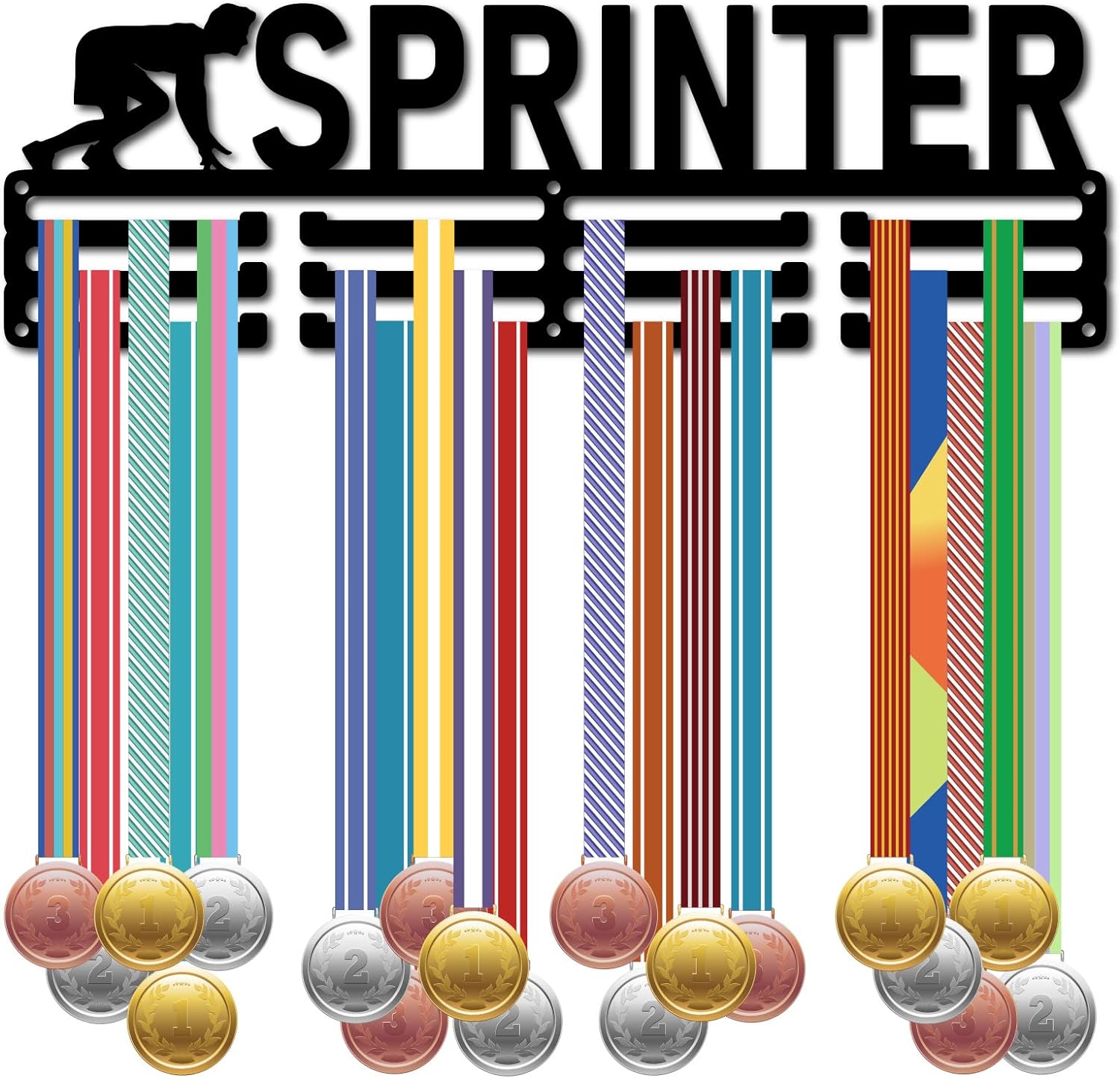 Sprinter Medal Hanger Display Medal Holder Black Iron Wall Mounted ...