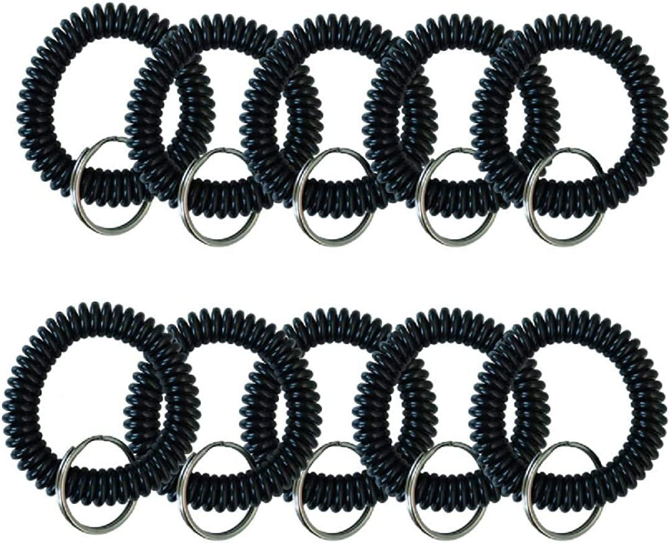 Spriral Wrist Coil Keychain 10 pcs Stretchable Key Ring Band Keychain ...