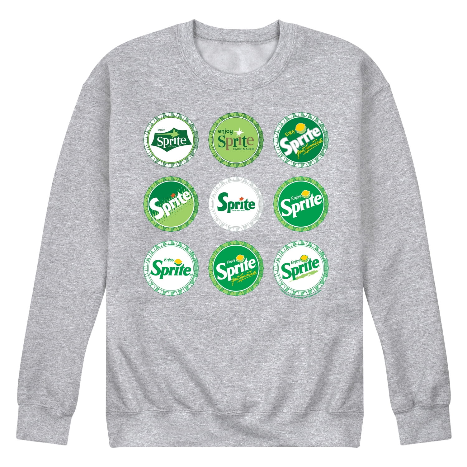 Sprite - Bottle Cap Evolution - Men's Crew Neck Fleece Pullover ...