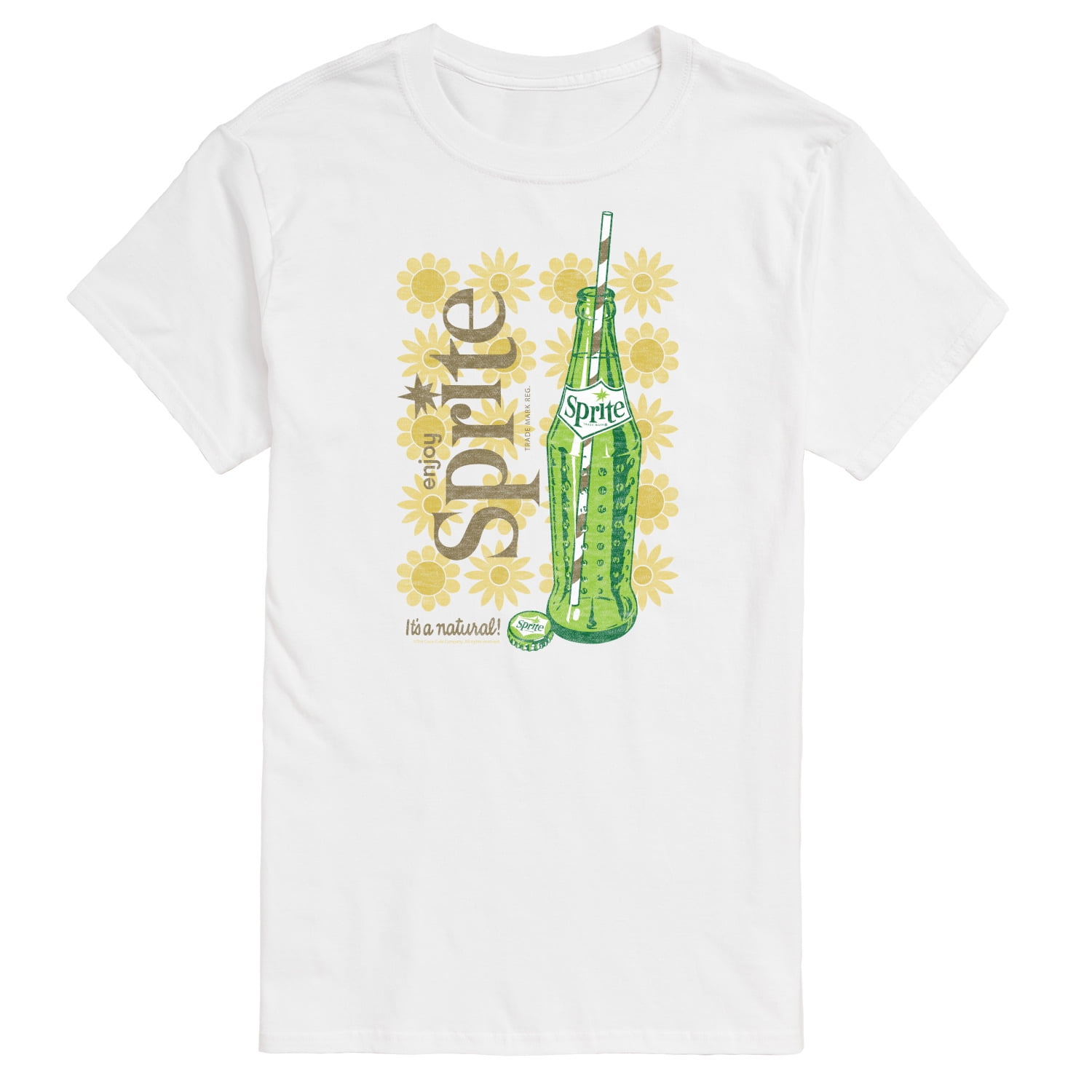 Sprite - Bottle Daisy Pattern - Men's Short Sleeve Graphic T-Shirt ...