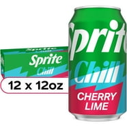 Sprite Zero Sugar Chill Soda Pop, Cherry Lime Flavor, 12 fl oz, 12 Pack ...