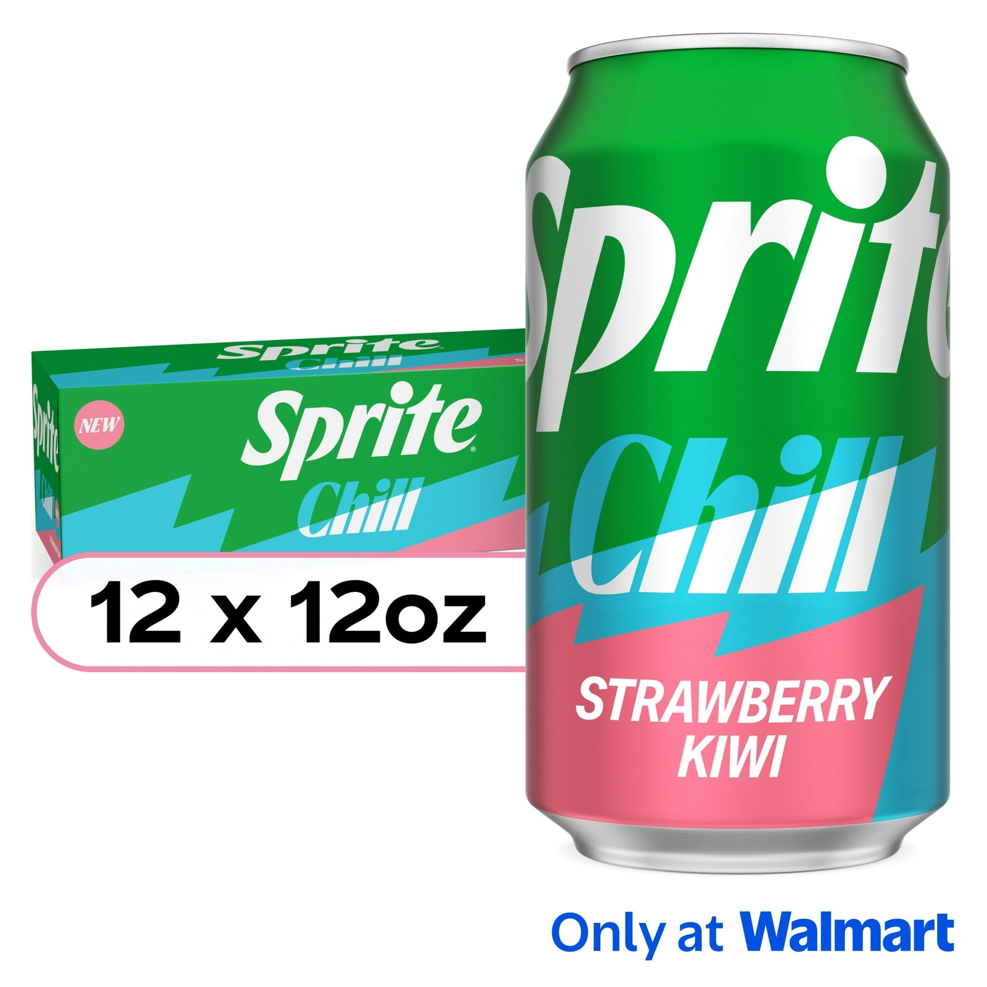 Sprite Chill Strawberry Kiwi Fridge Pack Cans, 12 fl oz, 12 Pack- Pack ...
