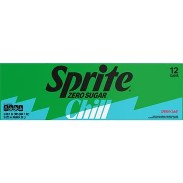 Sprite Zero Sugar Chill Soda Pop, Cherry Lime Flavor, 12 fl oz, 12 Pack ...