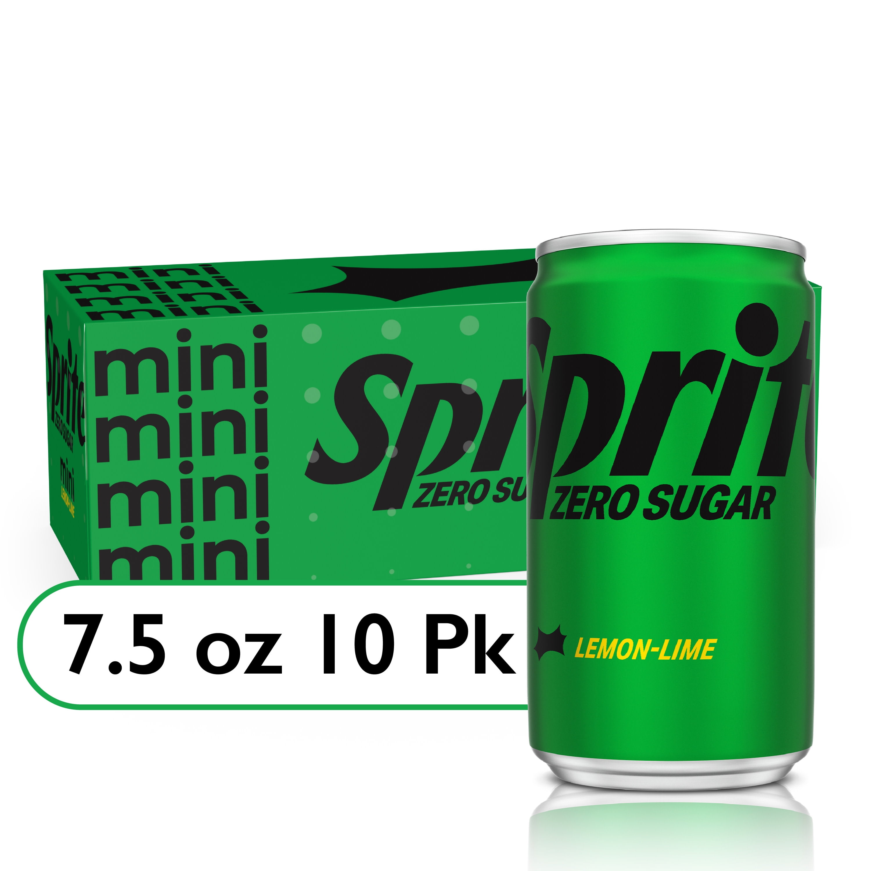Sprite Diet Zero Sugar Lemon Lime Mini Soda Pop Soft Drink, 7.5 fl oz ...