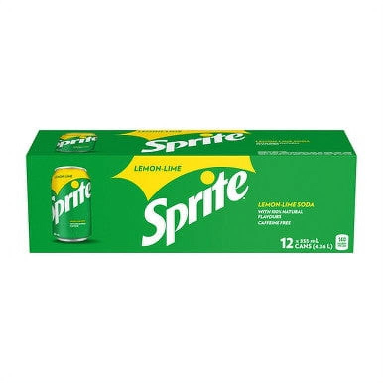 Sprite Lemon Lime Soda, 355mL/12oz., Cans, 12 Pack, {Imported from Canada} - Walmart.com