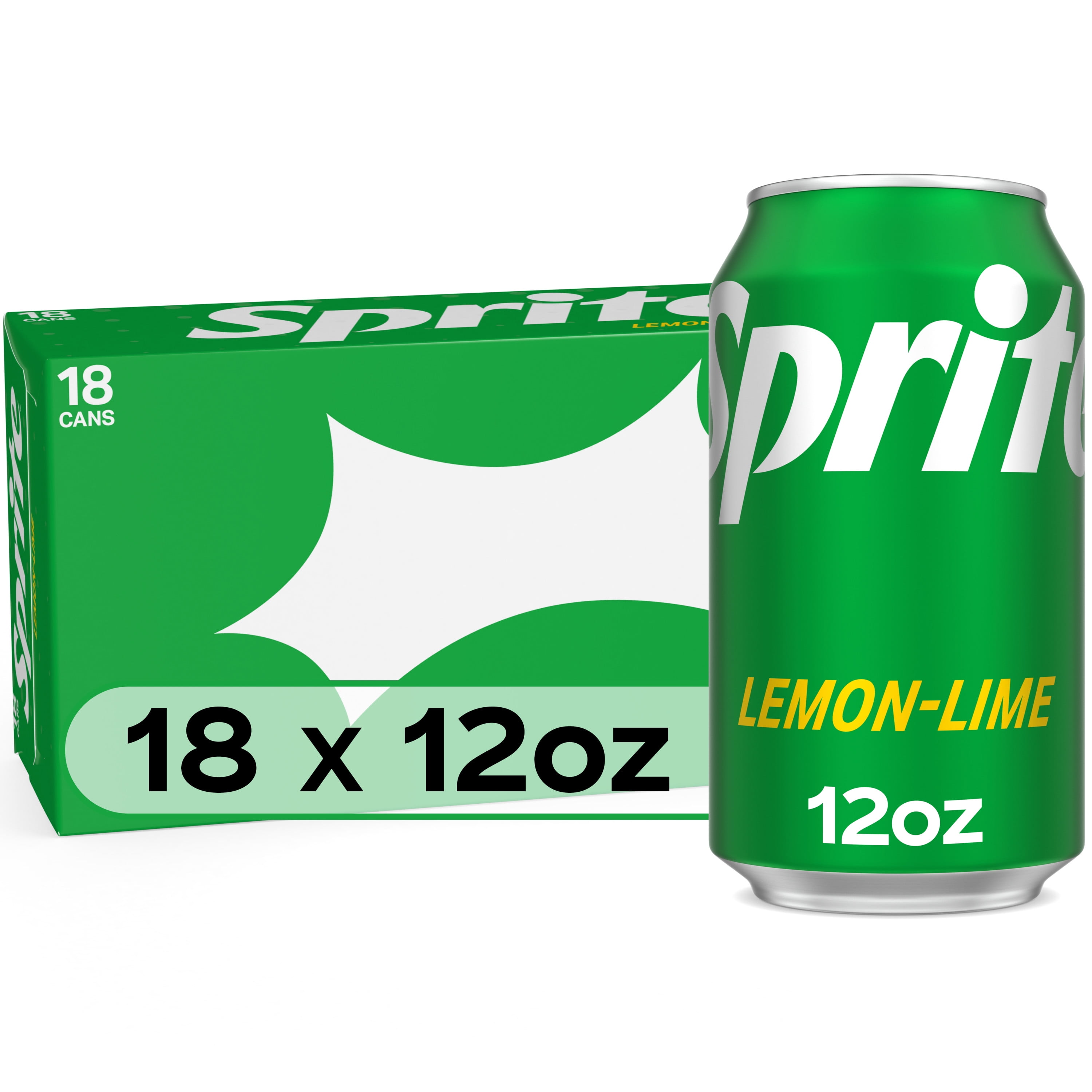 Sprite Lemon Lime Soda Pop, 12 fl oz, 18 Pack Cans - Walmart.com