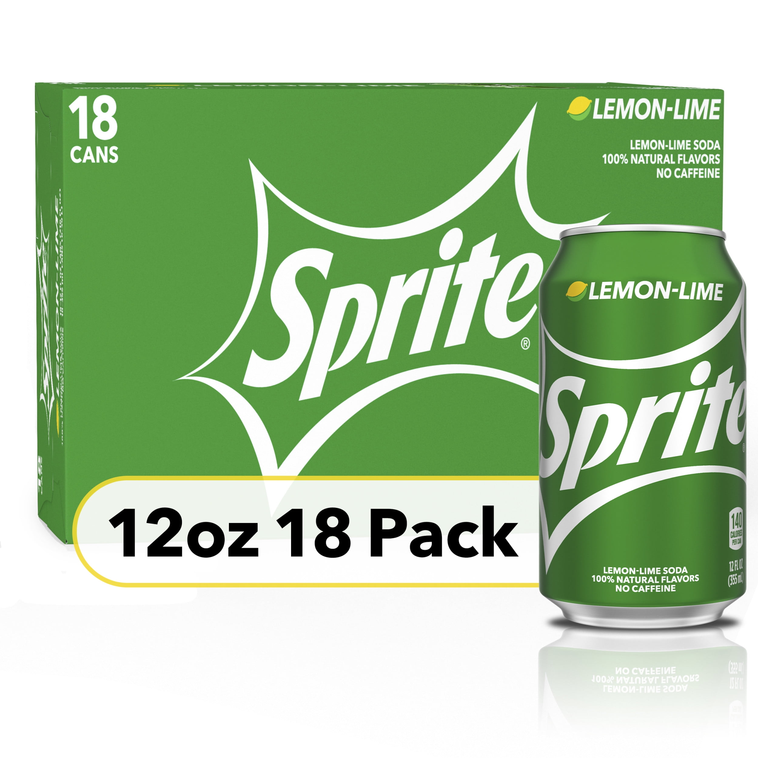 Sprite Lemon Lime Soda Pop, 12 fl oz, 18 Pack Cans - Walmart.com