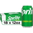 Sprite Lemon Lime Soda, 12 fl oz Cans, 18 Pack, Refreshing Citrus ...