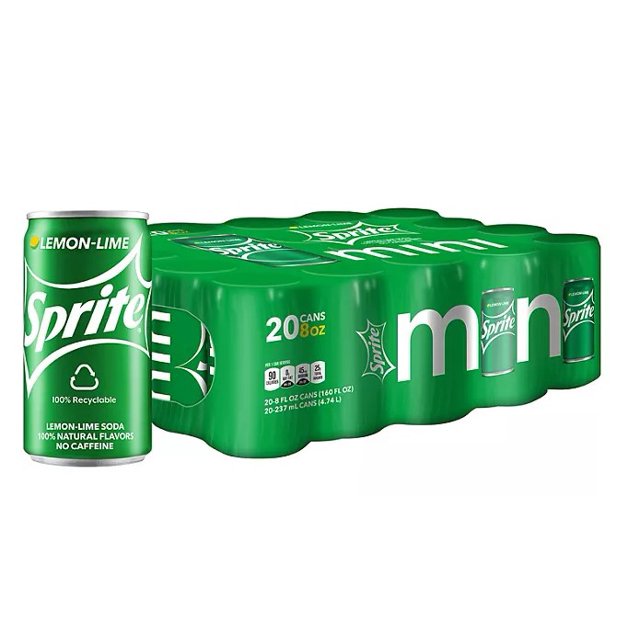Sprite Lemon Lime Soda Pop, 20 Pack, 8 fl oz Aluminum Cans - Walmart.com