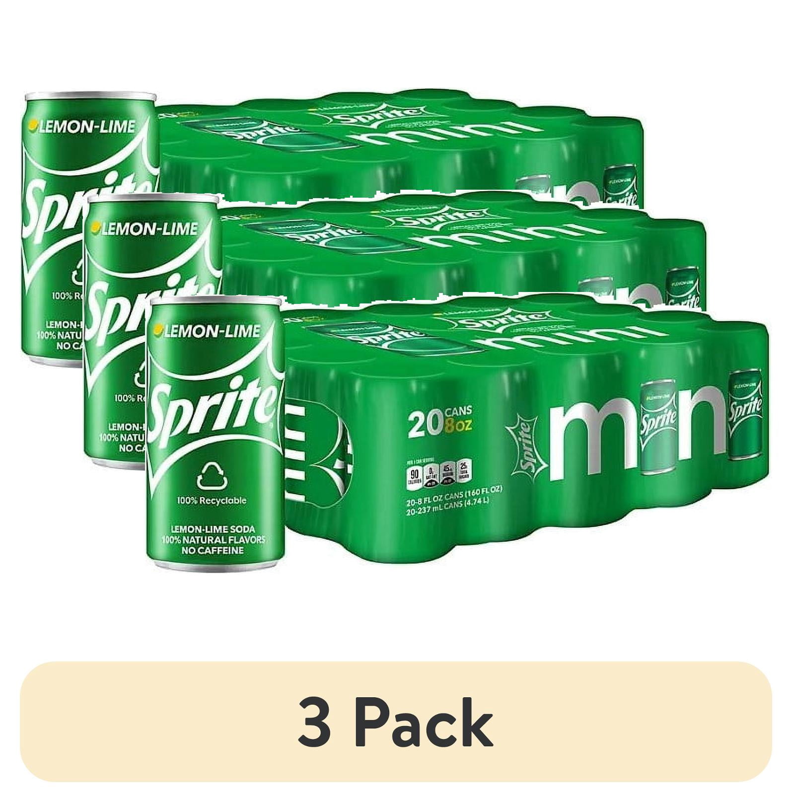 (3 pack) Sprite Lemon Lime Soda Soft Drinks, 8 fl oz, 20 Pack - Walmart.com