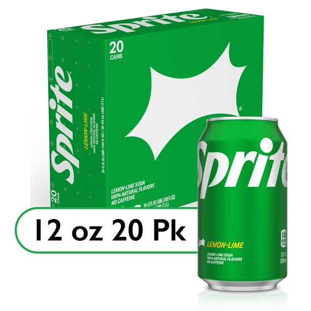 Sprite Lemon Lime Soda Soft Drinks, 12 fl oz, 20 Pack - Walmart.com