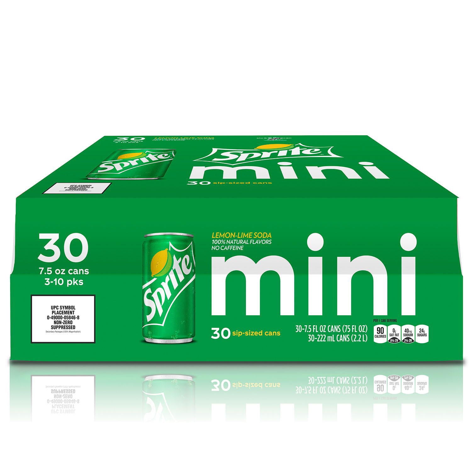 Sprite Lemon Lime Soda Soft Drinks, 7.5 fl oz, 10 Pack, 3 Sets ...