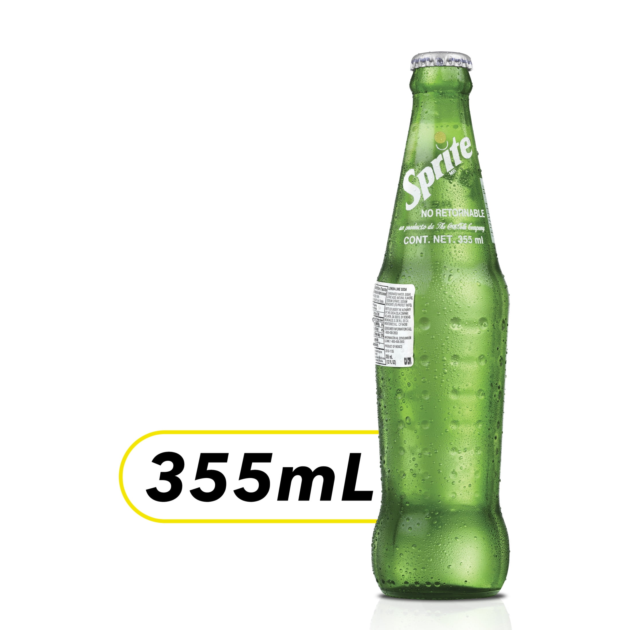 Sprite Mexico Lemon Lime Soda Pop, 355 ml Glass Bottle - Walmart.com