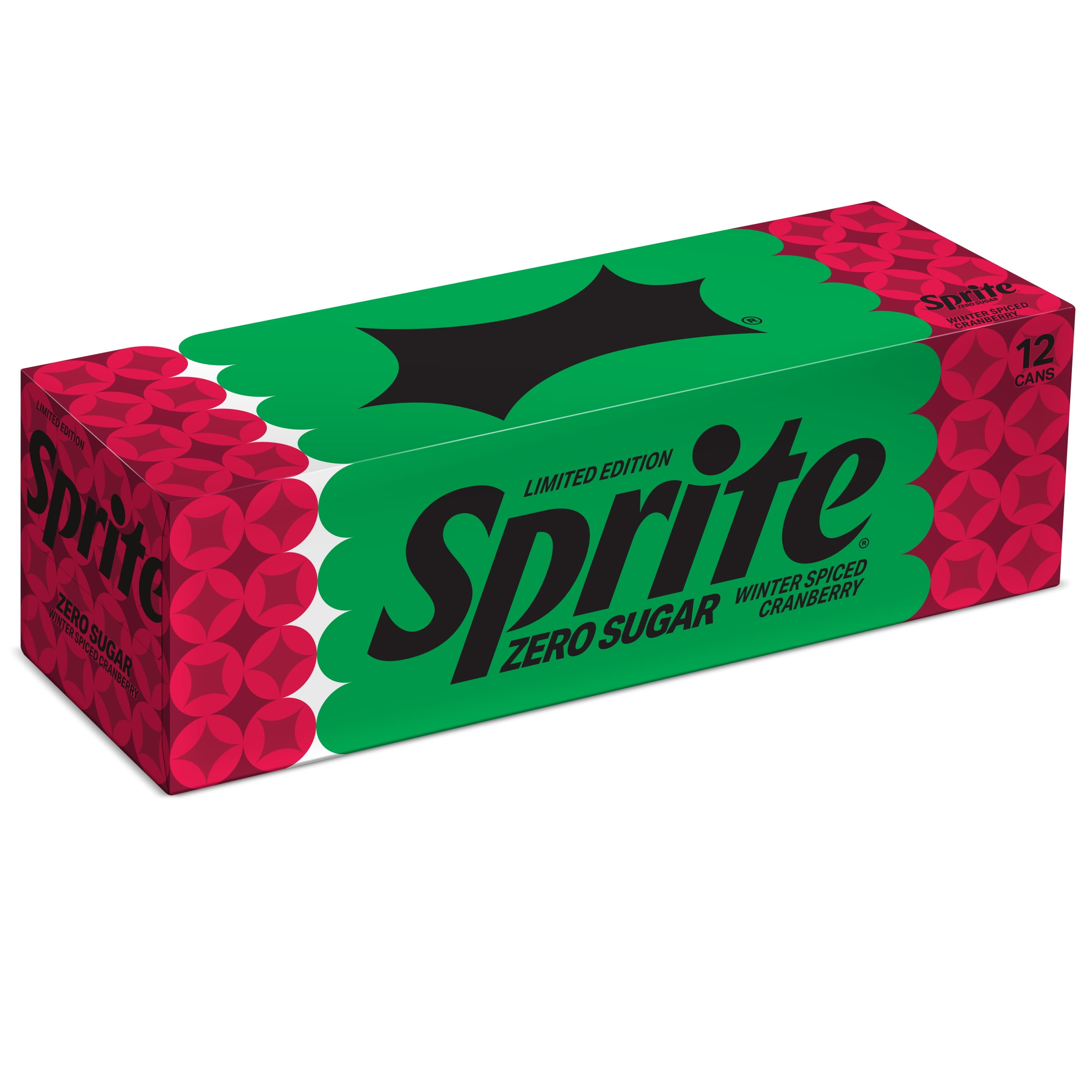 Sprite Winter Spiced Cranberry Zero Sugar Soda Pop, 12 fl oz, 12 Pack ...