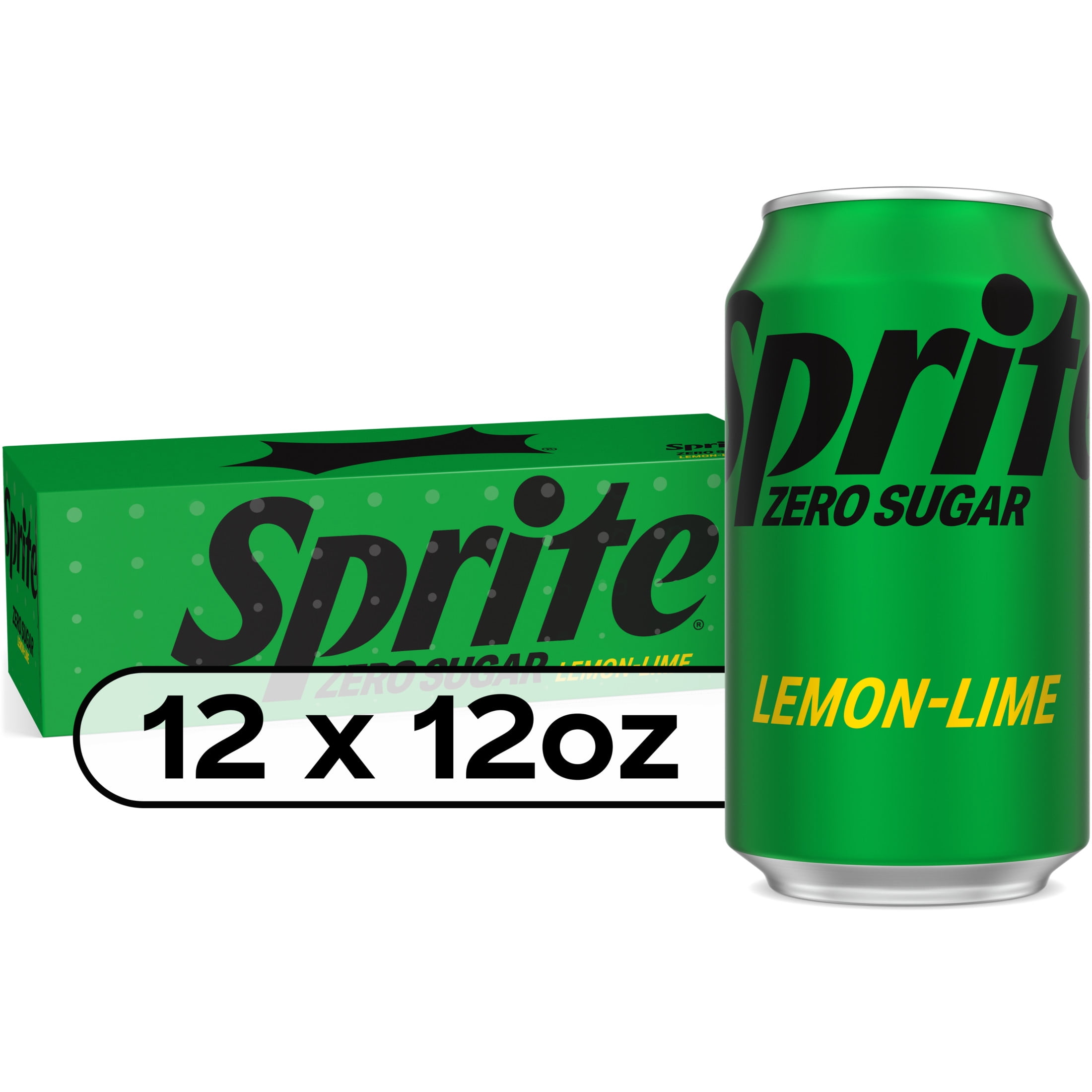 Sprite Zero Sugar Lemon Lime Soda Pop, Clear, 12 fl oz, 12 Pack Cans ... Sprite Zero Sugar Lemon Lime Soda Pop, Clear, 12 fl oz, 12 Pack Cans ...