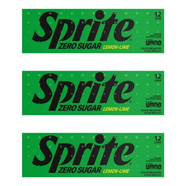 Sprite Zero Sugar Soda Cans, Versatile Mixer, 12 Fl Oz, 36 Pack ...