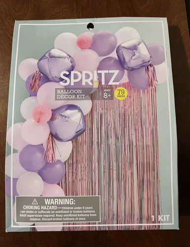 Spritz 54ct Large Balloons Arch with Backdrop Pink/Purple/Lavender ...