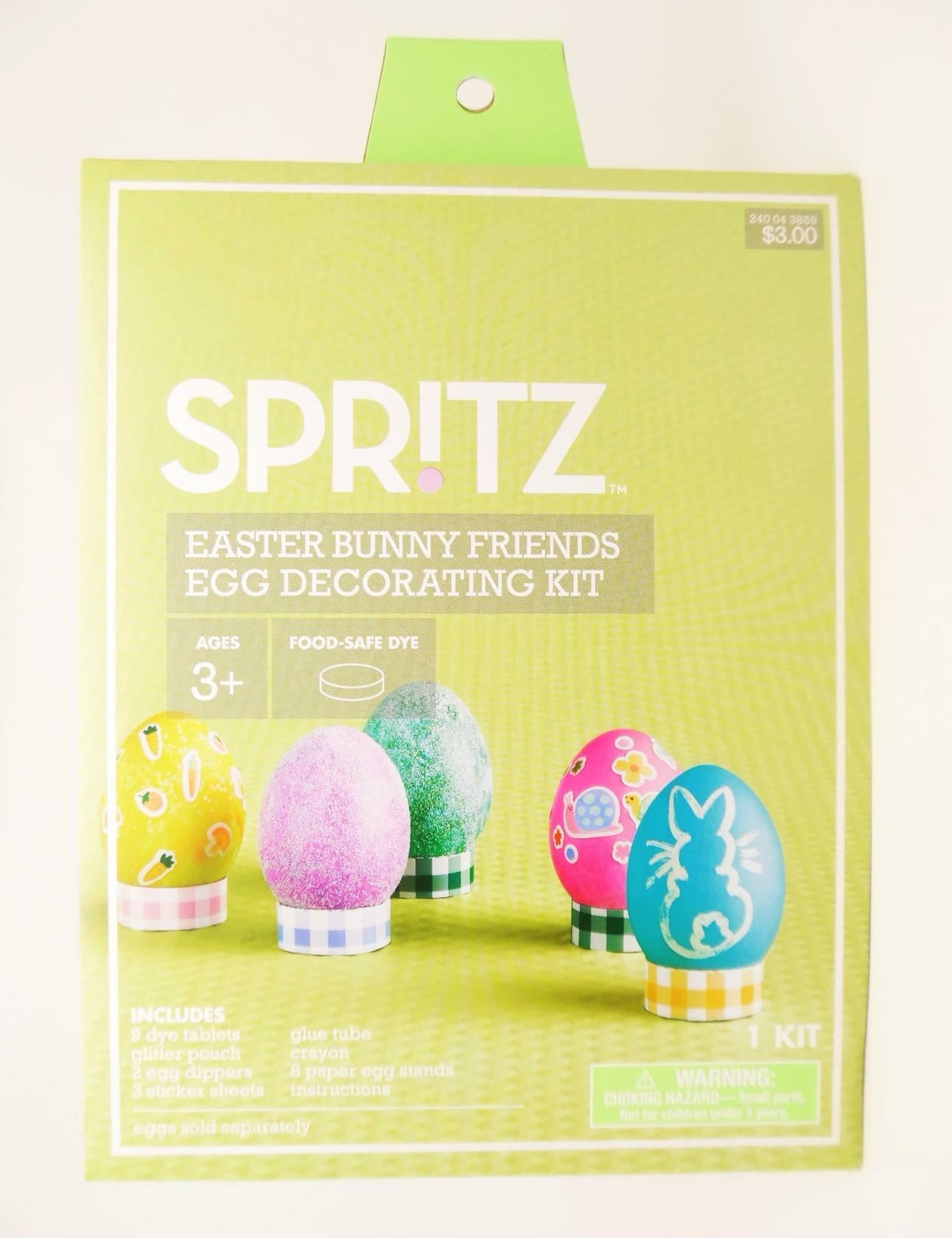 Spritz Farmhouse & Easter Bunny Friends Egg Decorating Kit Food-Safe ...