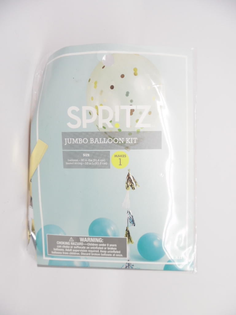 Spritz Metallic Confetti Tassel Jumbo Balloon Kit - 36" - Walmart.com