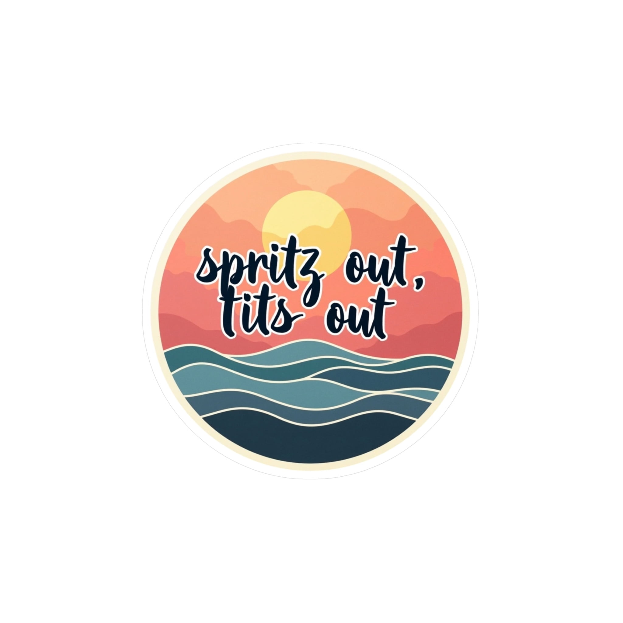 Spritz Out On Ocean/Water Decal (6"x8", Kiss-Cut, Satin) - Walmart.com