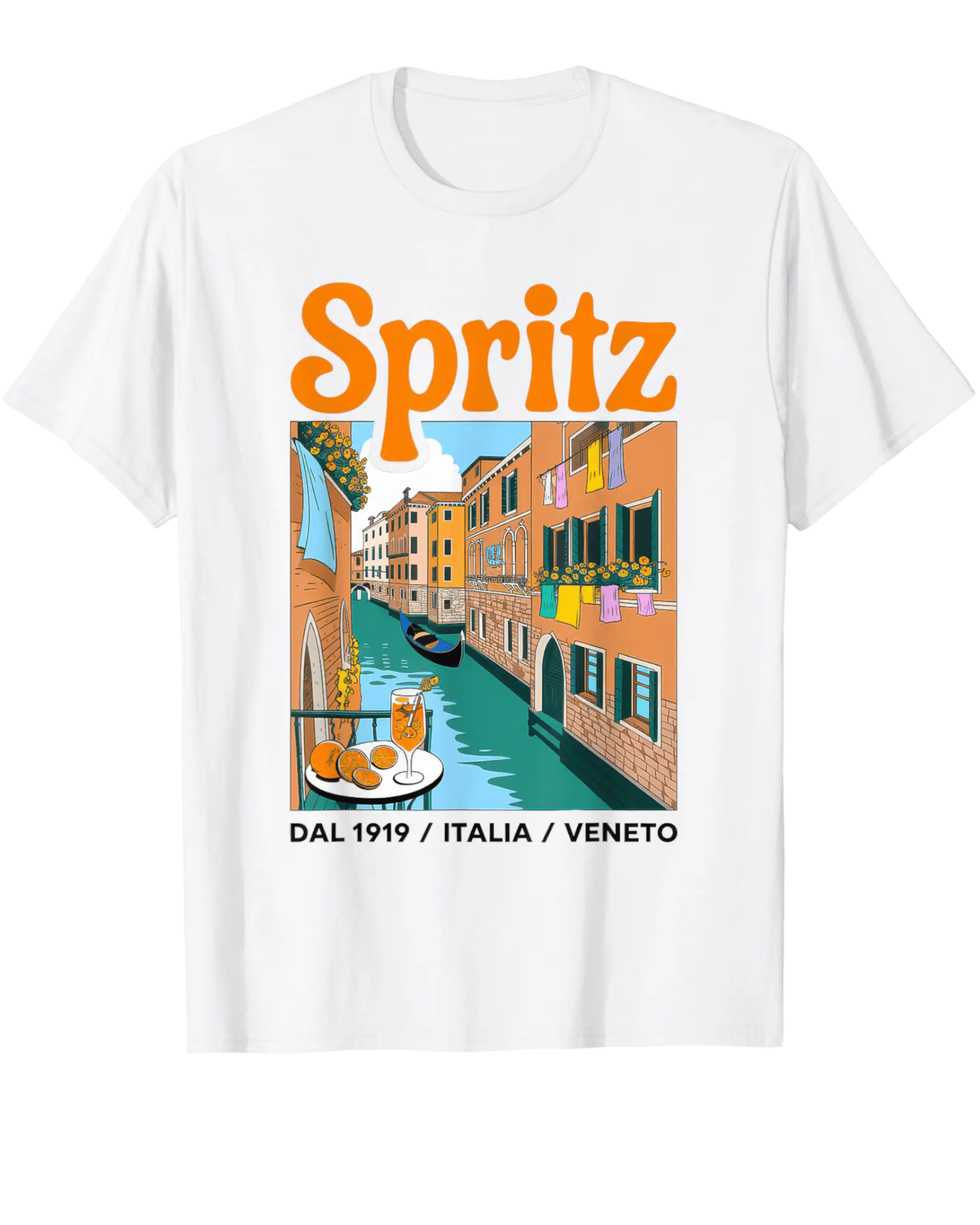 Spritz Veneto Italia Vintage Orange Wine Cocktail Tee V6 - Walmart.com