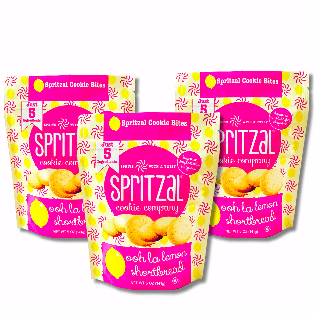 Spritzal Cookie- Ooh La Lemon Shortbread Cookie Bites (3 pack ...