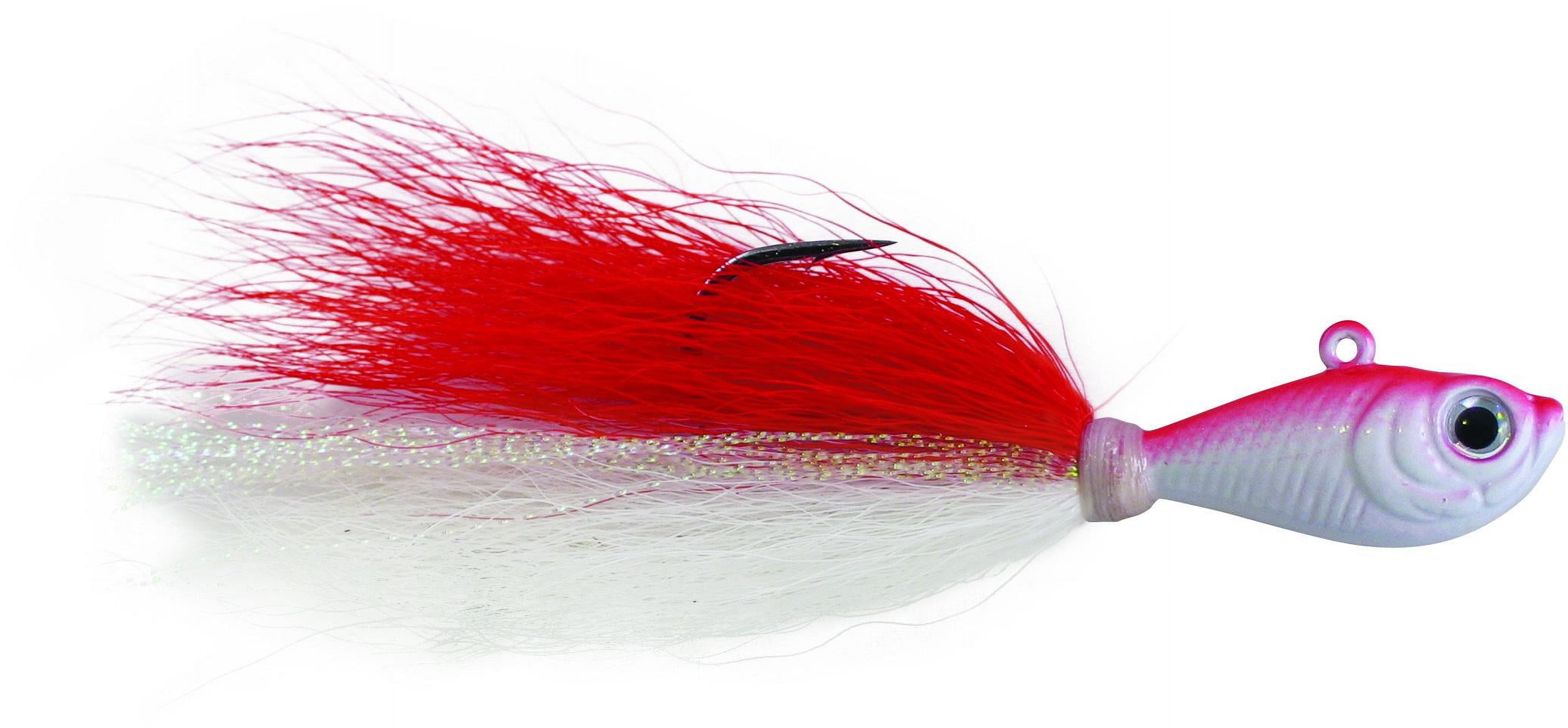 Spro Fishing Lure SBTJRW-1/4 Prime Bucktail Jig 1/4 oz Red And White ...
