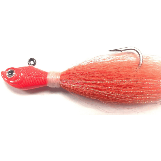 Spro Prime Bucktail Jig Salmon Pink Fluke 4oz Lure SBTJSP-4 - Walmart.com