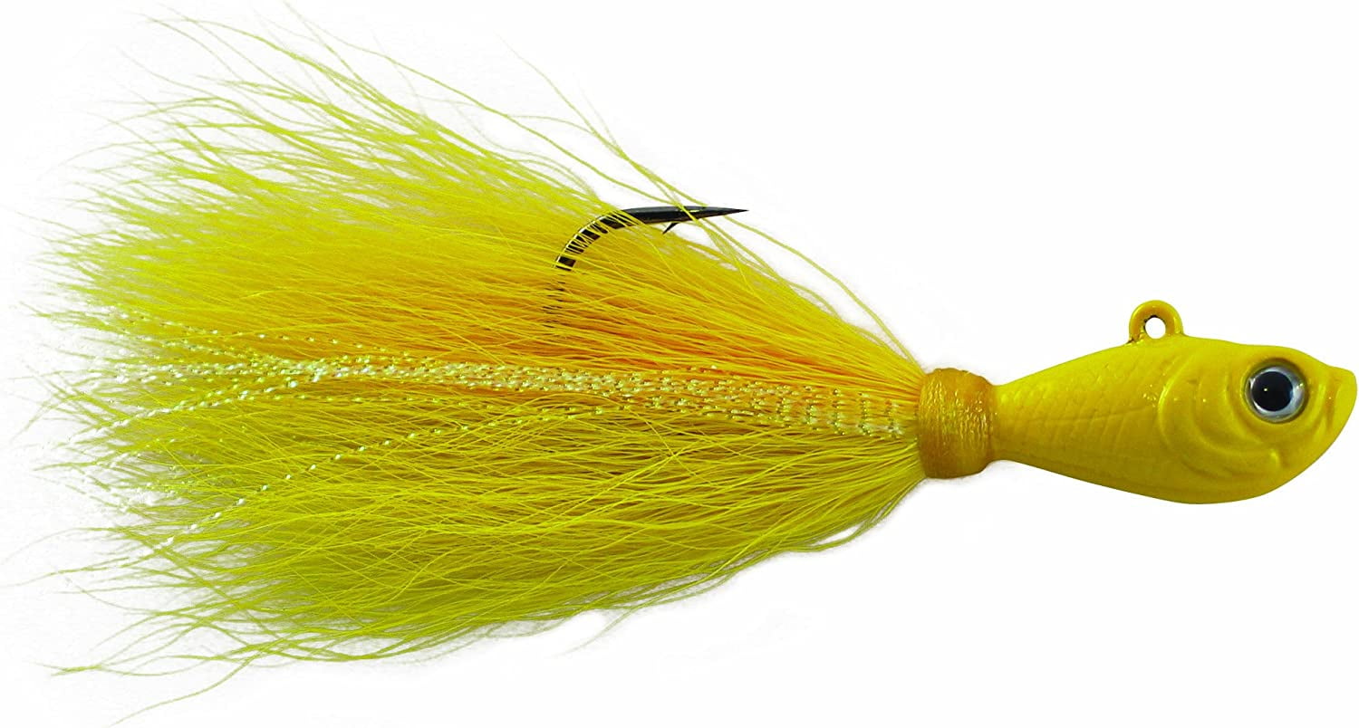 Spro Prime Bucktail Jig Yellow Fluke 3/4oz Lure SBTJY-3/4 - Walmart.com