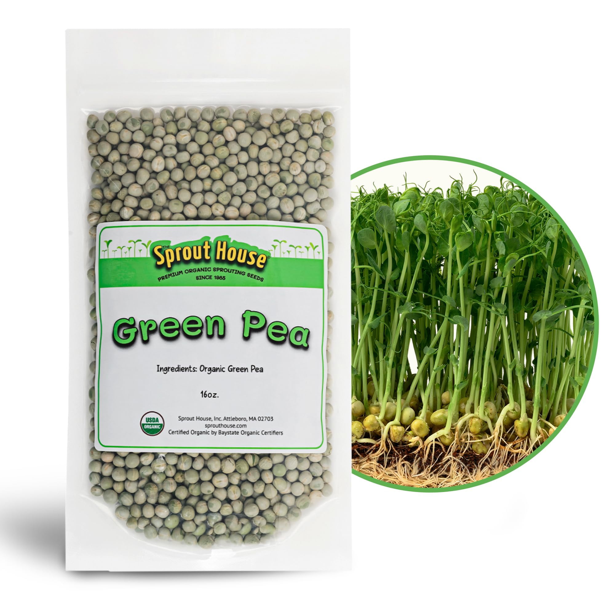 The Sprout House Green Peas - Organic MHD1Green Peas Sprouting or ...