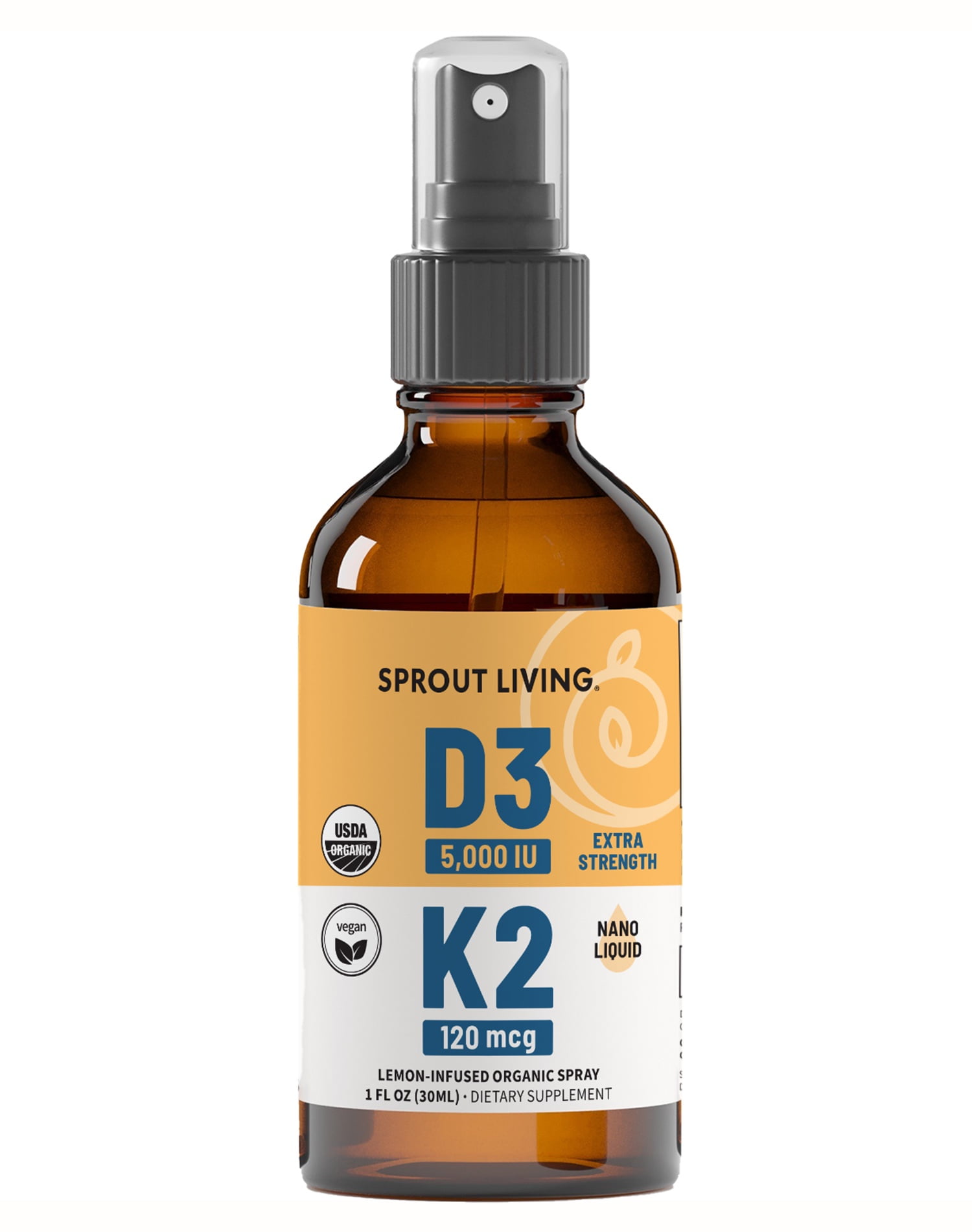 Sprout Living Organic Vitamin Spray : D3 + K2 - 1 oz - Walmart.com