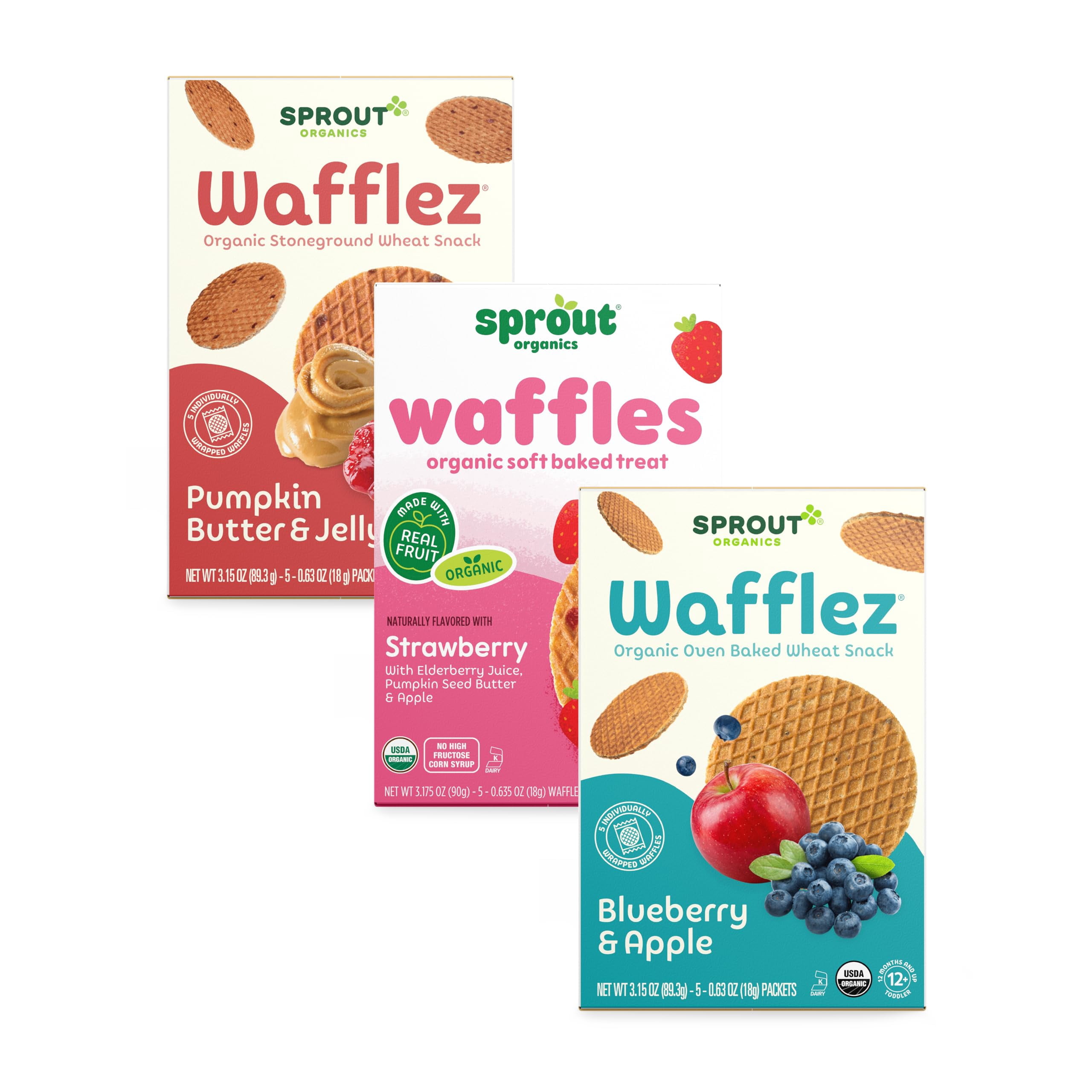 Sprout Organic Baby Food, Toddler Snack COC1Variety Pack, Single Serve ...