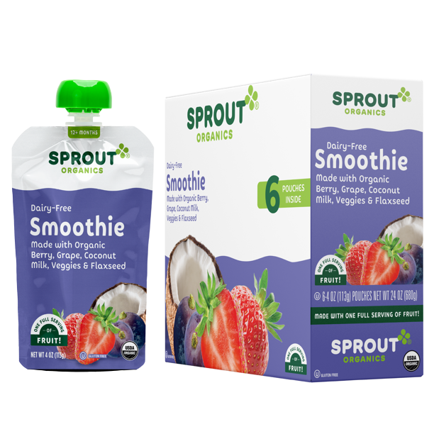 Sprout Organics Toddler Food, Organic Berry Grape Dairy Free Smoothie ...