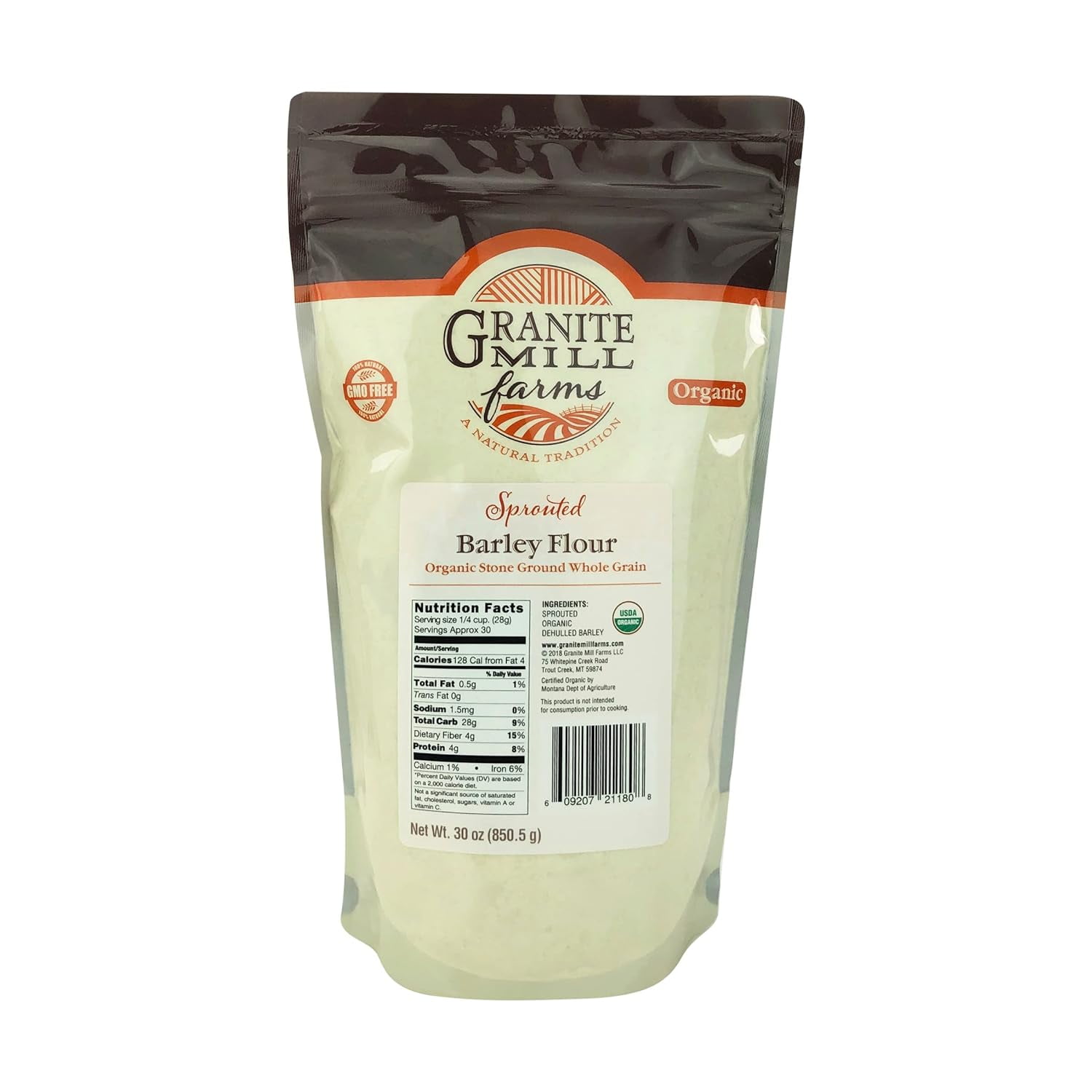 Sprouted Organic Barley Flour, 30 oz - Walmart.com