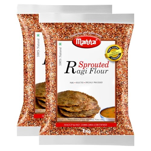 Sprouted Ragi Flour/ Finger Millet Flour, 2kg (1kg Pack x2) - Walmart.com