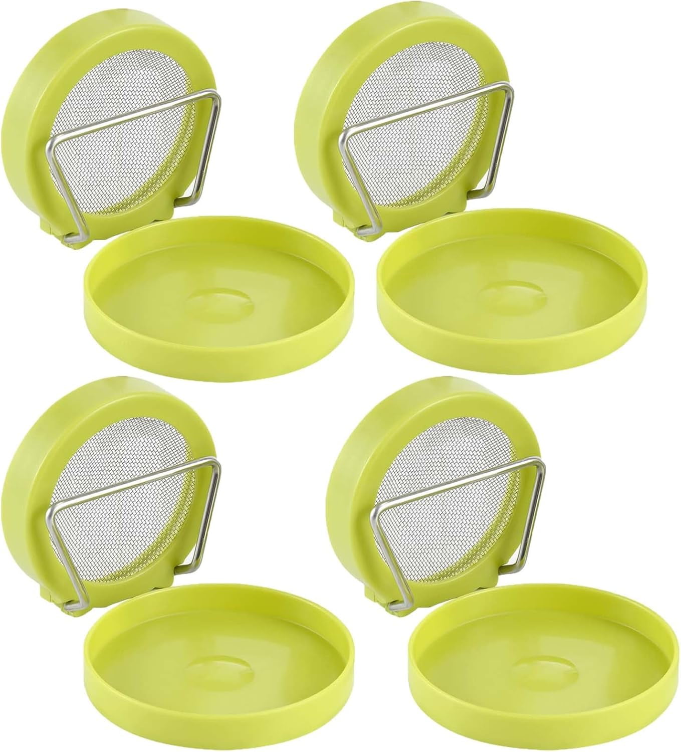 Sprouting Lid, Plastic Mesh Screen Cover Cap with Draining Stand and ...