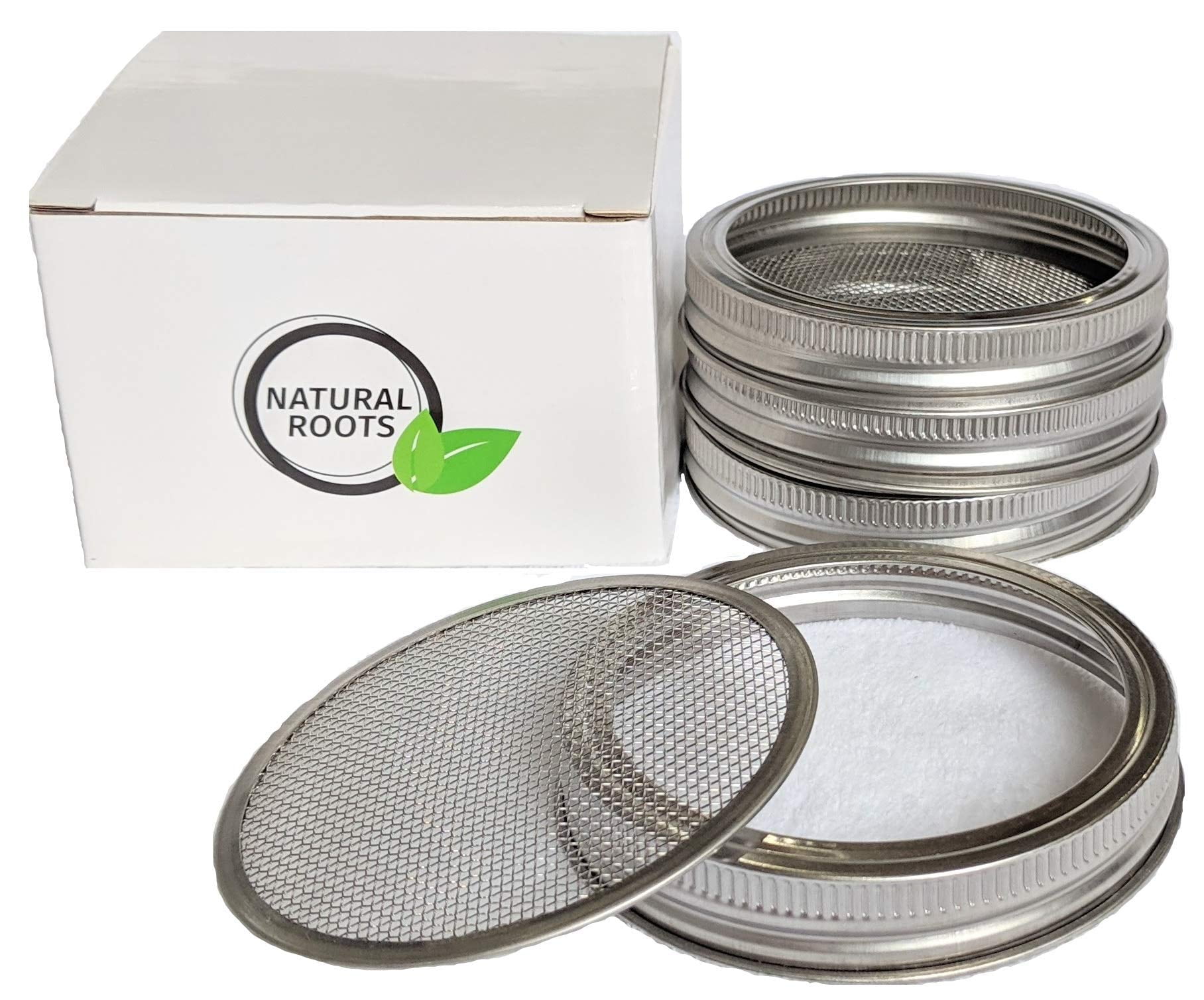 Sprouting Lids-4 Pack 316 Stainless Steel 100% Rust for Wide Mouth ...
