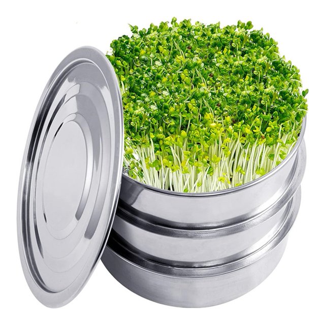 Sprouting Tray Kit Stainless Steel Soil-Free Cultivation Germination ...