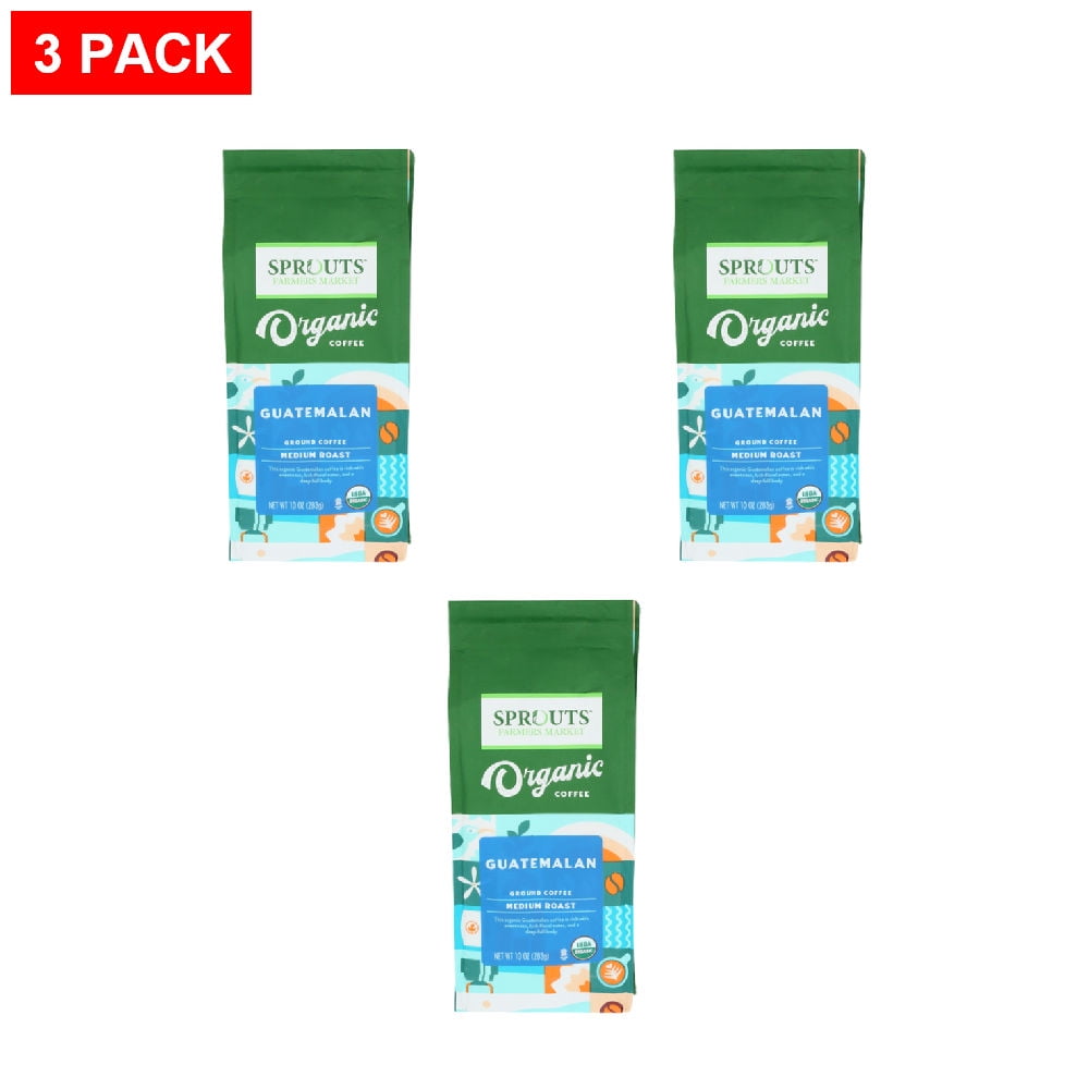 Sprouts Organic Guatemalan Ground Coffee 10 oz (Pack of 3) - Walmart.com