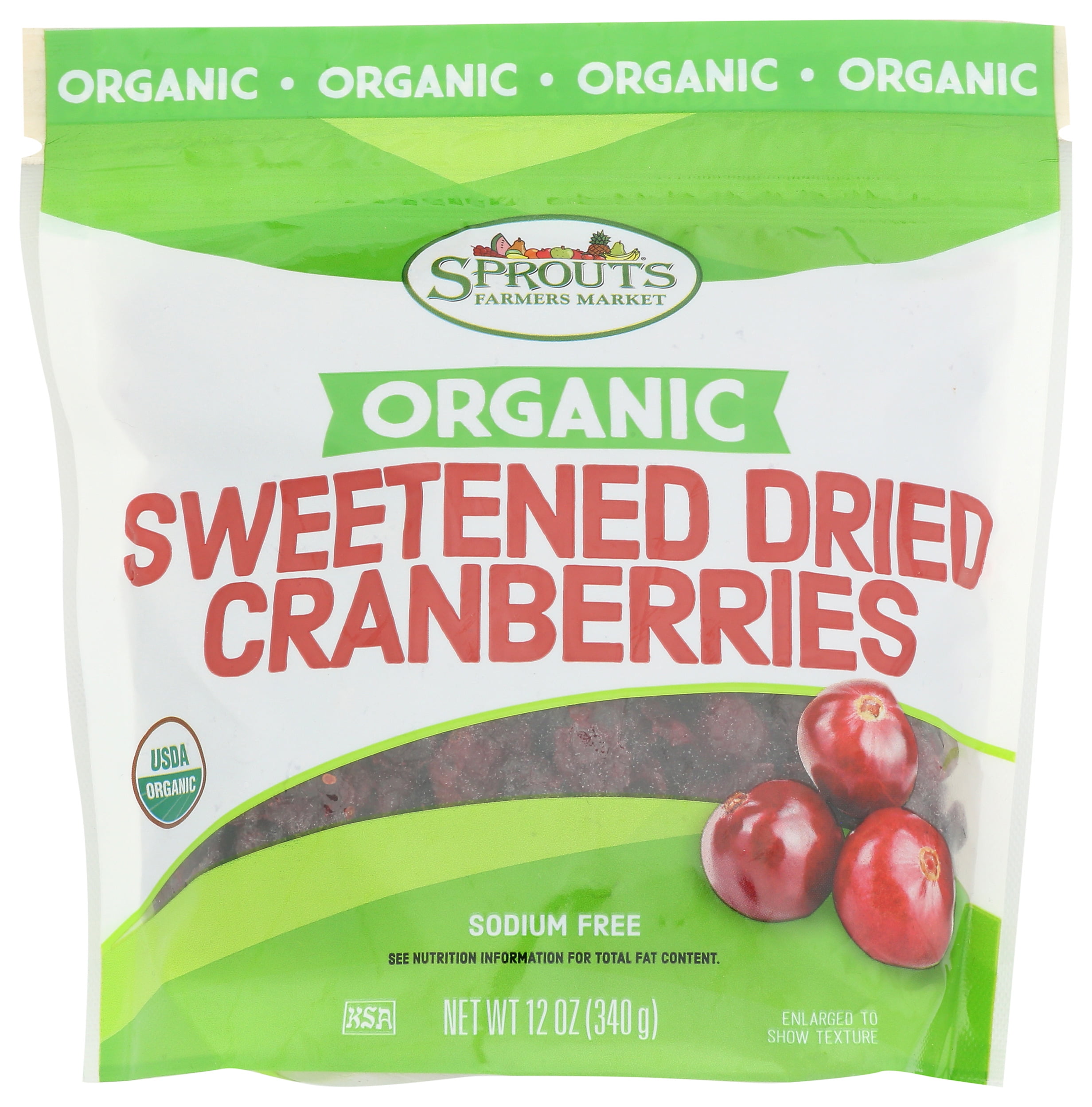 Sprouts Organic Sweetened Dried Cranberries 12 Pack, 12 OZ - Walmart.com