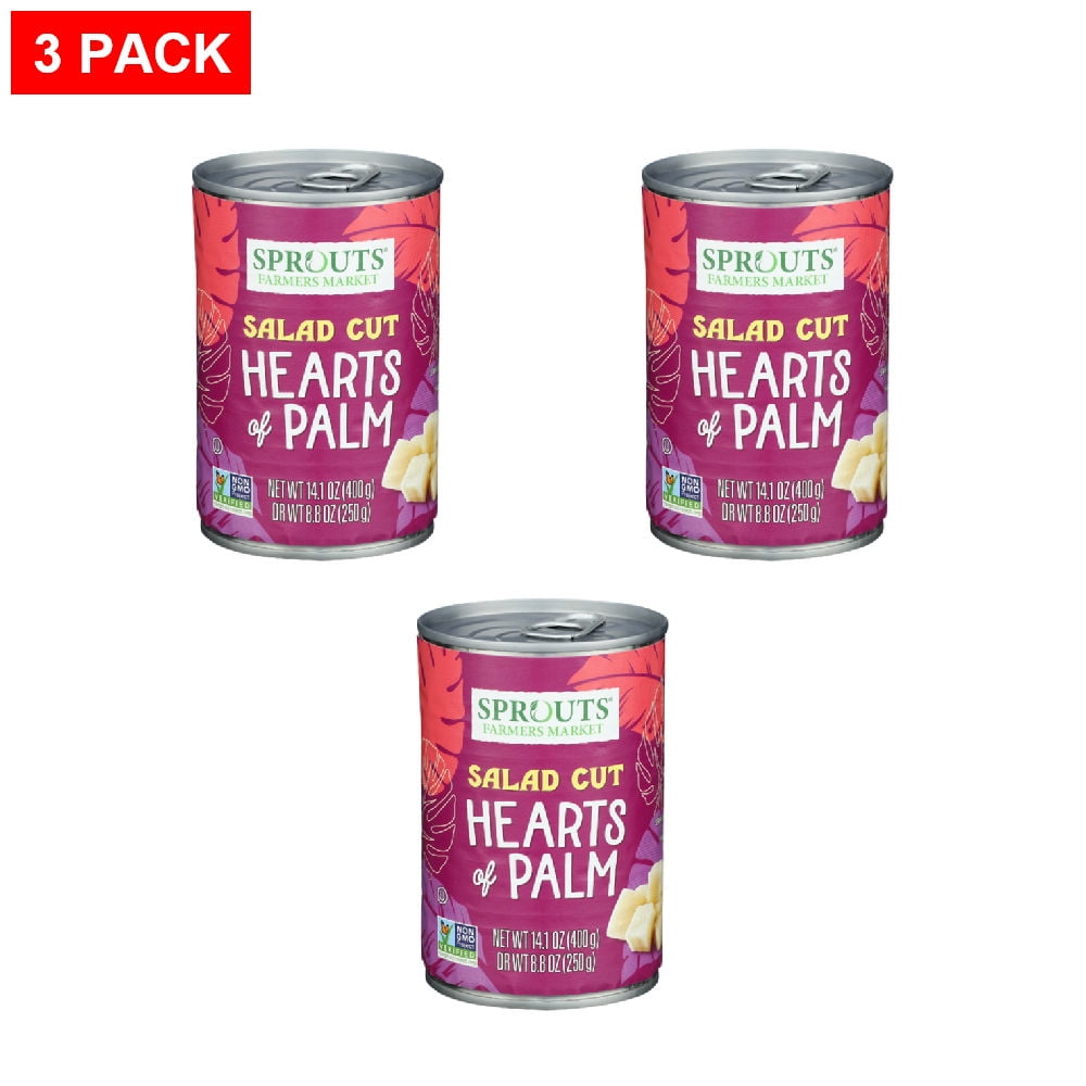 Sprouts Salad Cut Hearts of Palm 14 oz can (Pack of 3) - Walmart.com