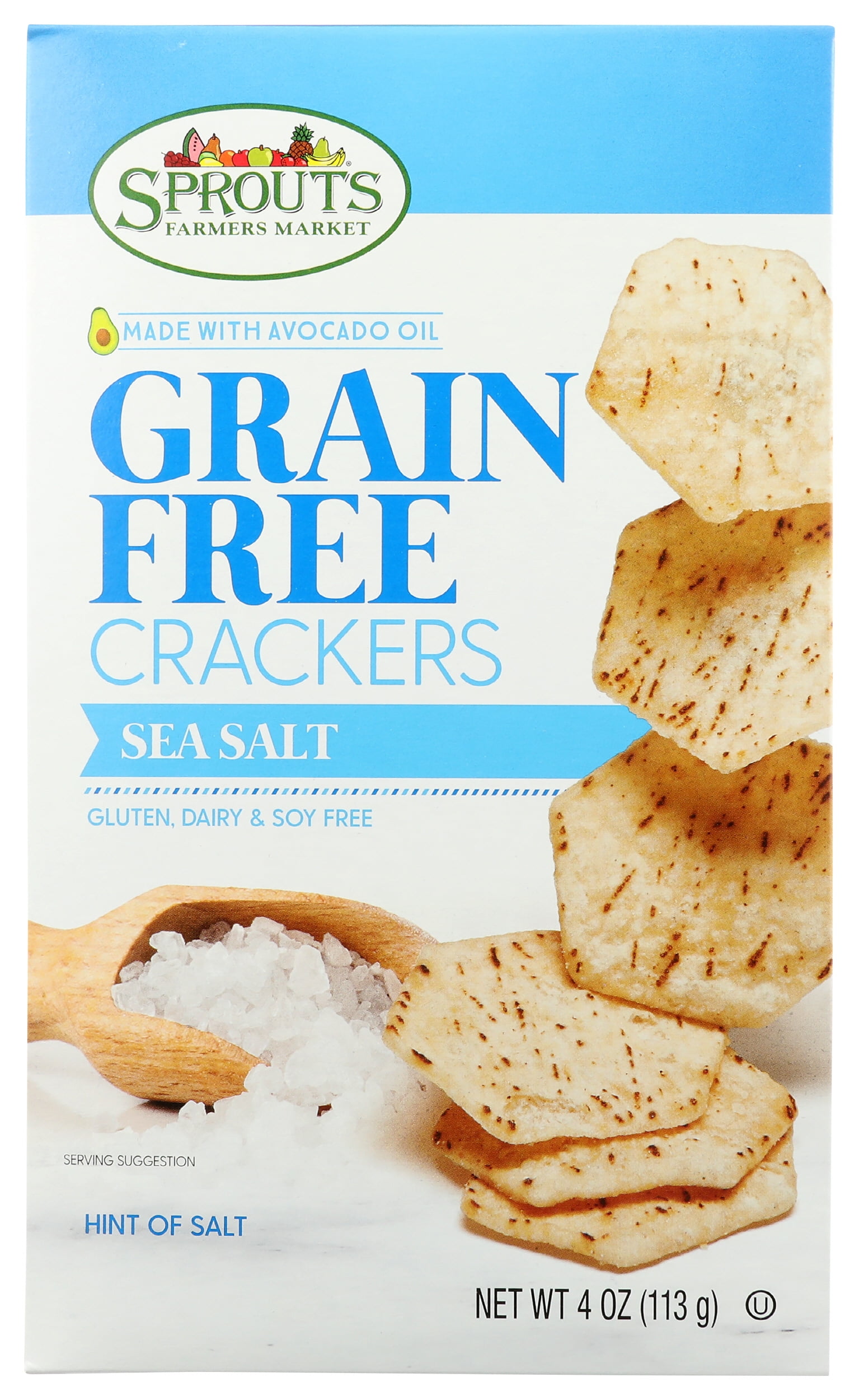 Sprouts Sea Salt Grain Free Crackers,12 Pack, 4 OZ - Walmart.com