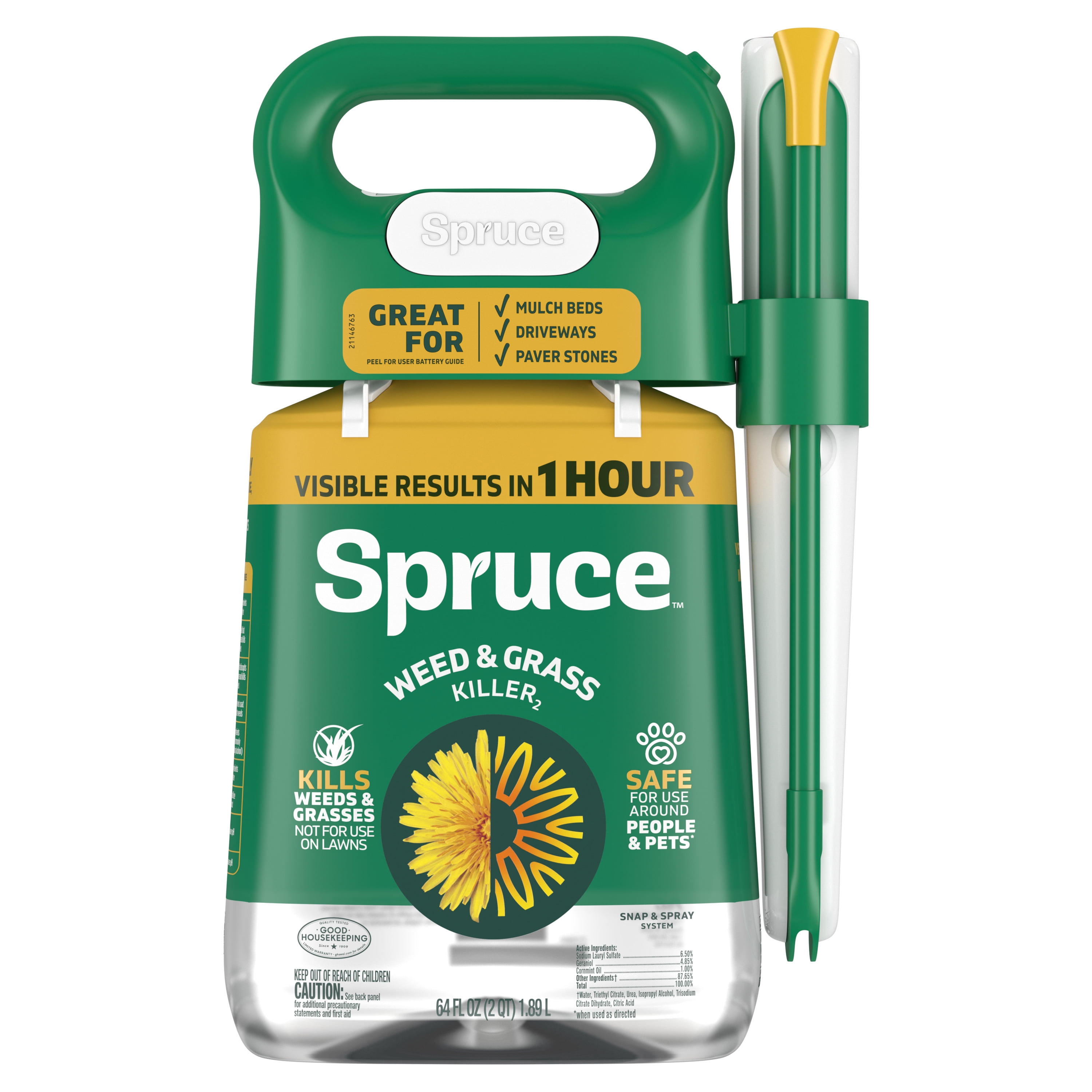 Spruce Snap & Spray Weed & Grass Killer Powered Starter Kit, Visible ...