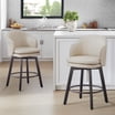 Spruce & Spring Counter Height Swivel Barstool with Curved Back and ...