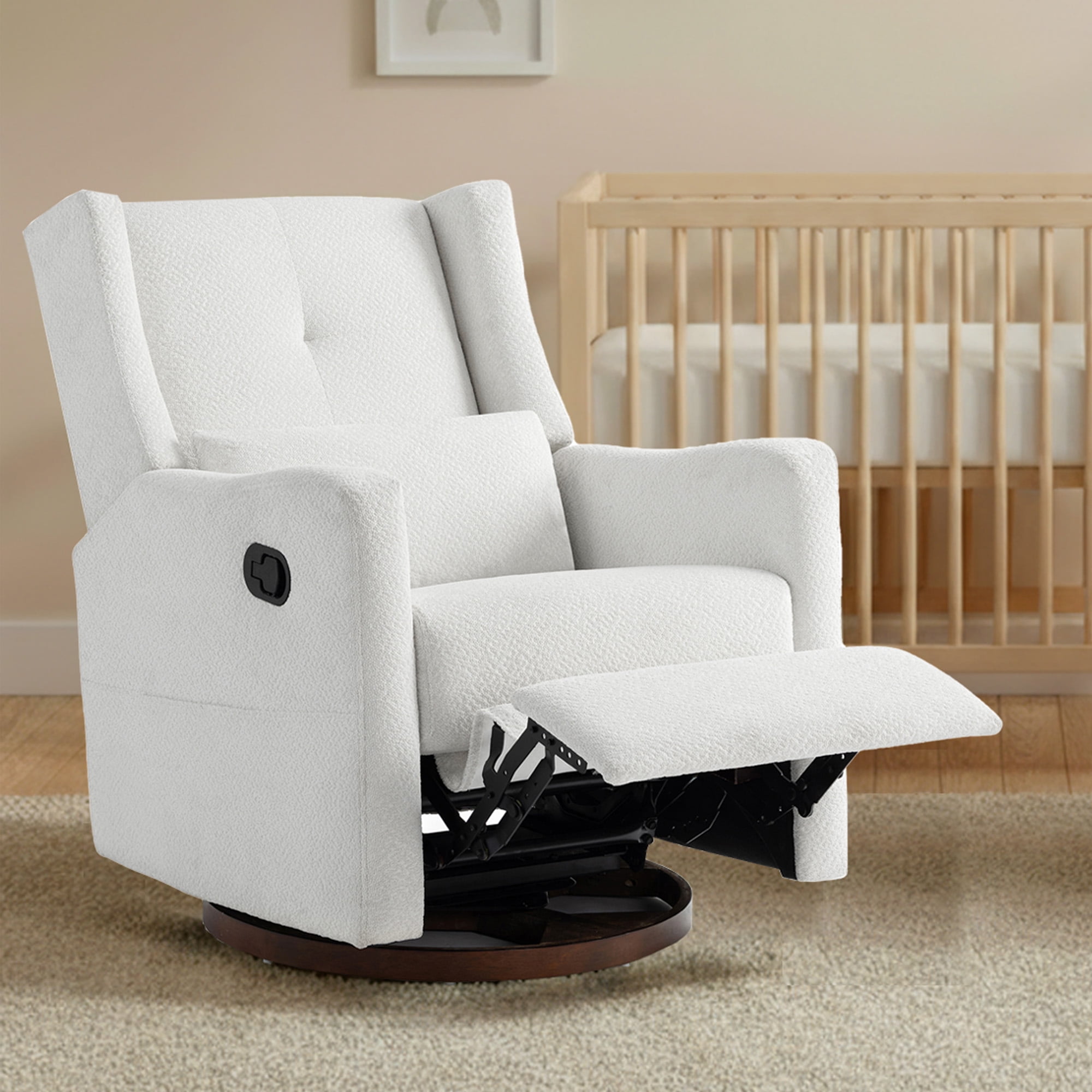 Spruce & Spring Manual Swivel Glider Recliner with Storage Pocket ...