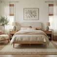 Spruce & Spring Mid-Century Modern Upholstered Platform Bed with USB ...